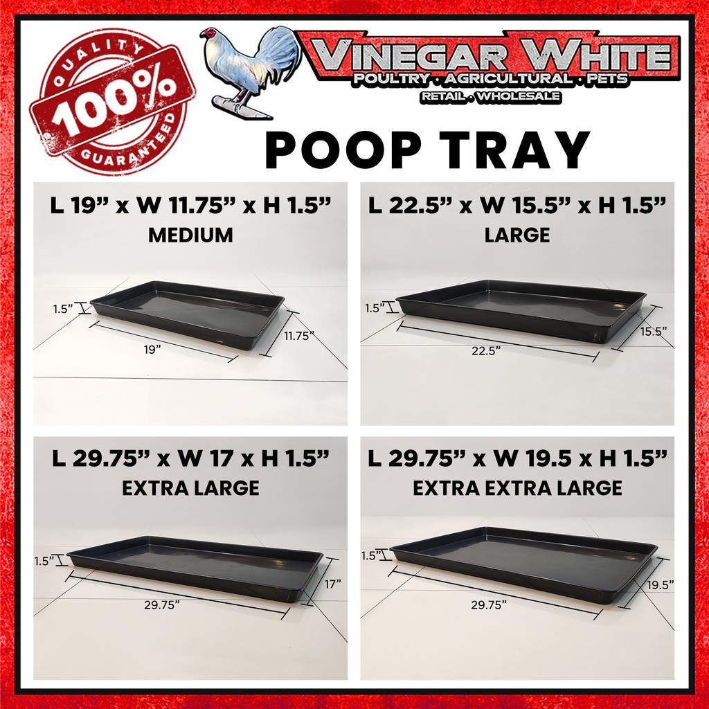 Poop Tray Plastic for Pet Cage Folding Collapsible Fixed Dog Cat Rabbit ...