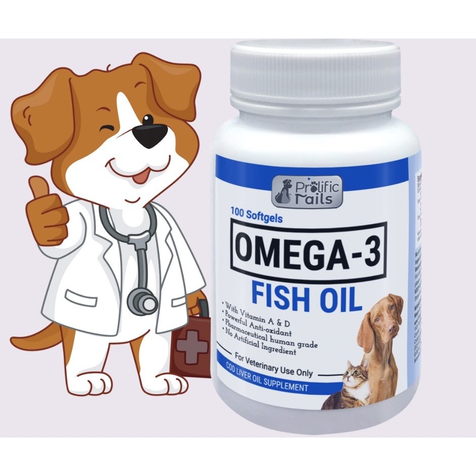 LKJ-Pure Deep Sea Fish Oil Omega 3-K9 100 Soft Gel Dogs & Cats ...