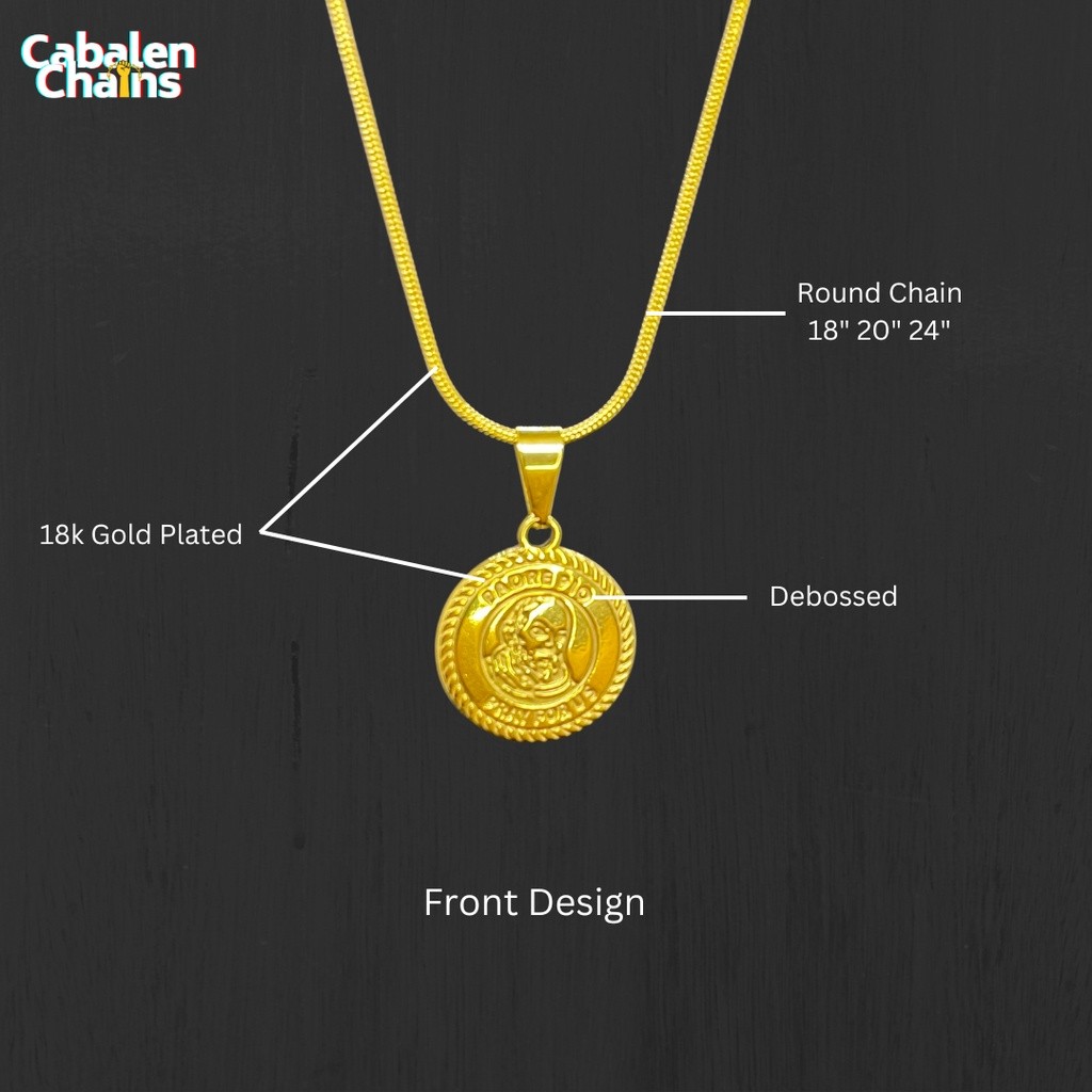 Cabalen Chains - Padre Pio 18k Gold Plated Stainless steel Non-tarnish ...