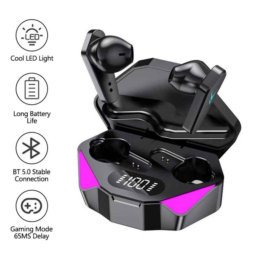 X15 Wireless Gaming Headset Bluetooth Headphones with Mic Wireless LED ...