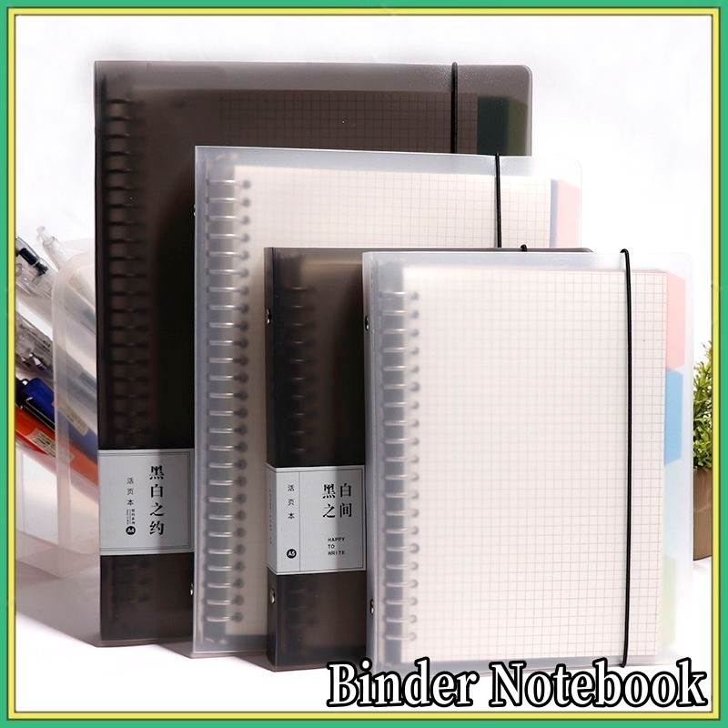 A5/B5/A4 Loose-leaf Refillable Notebook Shell Binder Notebook College ...