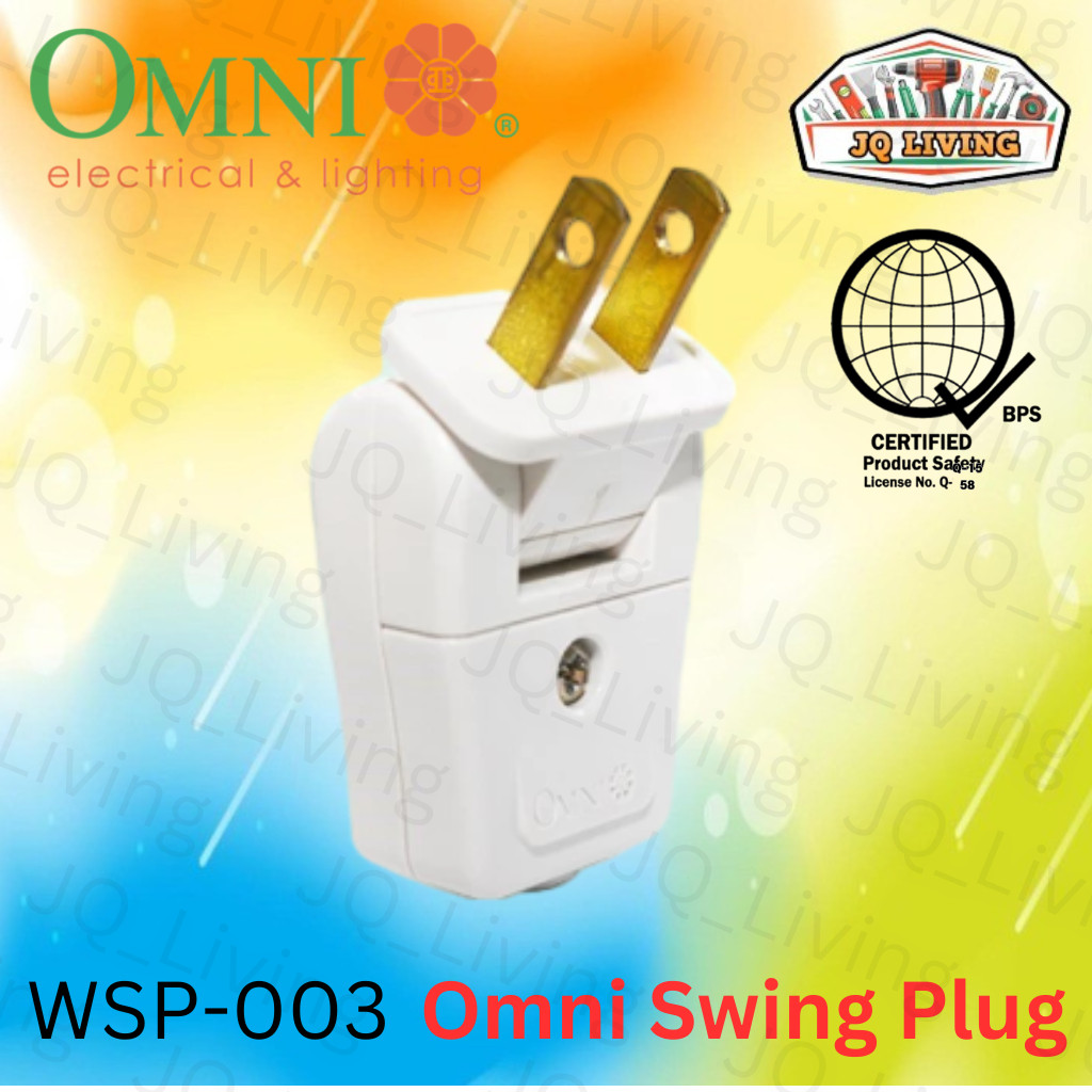 OMNI Heavy Duty Swing Type Plug 10A 250V WSP-003 (saksakan) | Shopee ...