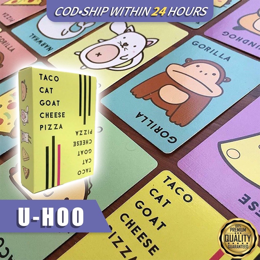 Taco Cat Goat Cheese Pizza Card Games Fun Party Family Games | Shopee ...