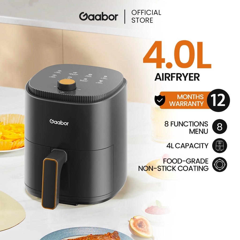 Gaabor Air Fryer Oil Free 8 Cooking Functions Simple Manual Control 4L/4.5L/5L/6.5L/8L | Shopee ...