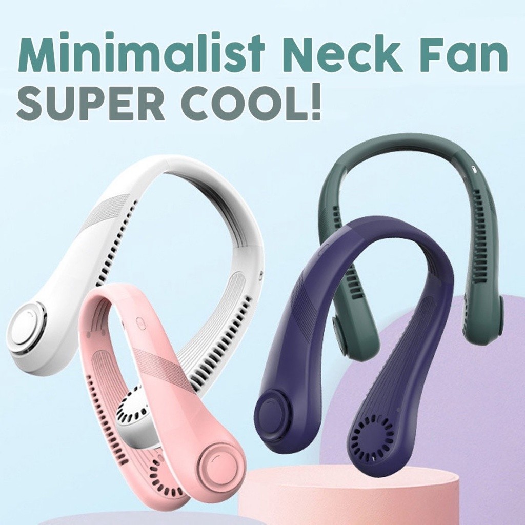 Portable Neck Fan Bladeless Hanging Sport Wearable Hands Free Cooling ...