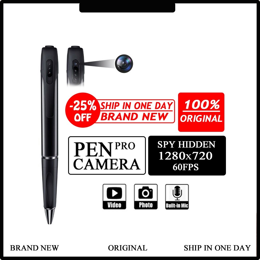 V8 Pen Spy Camera Hidden Camera HD Body Camera With Audio Recording | Shopee Philippines