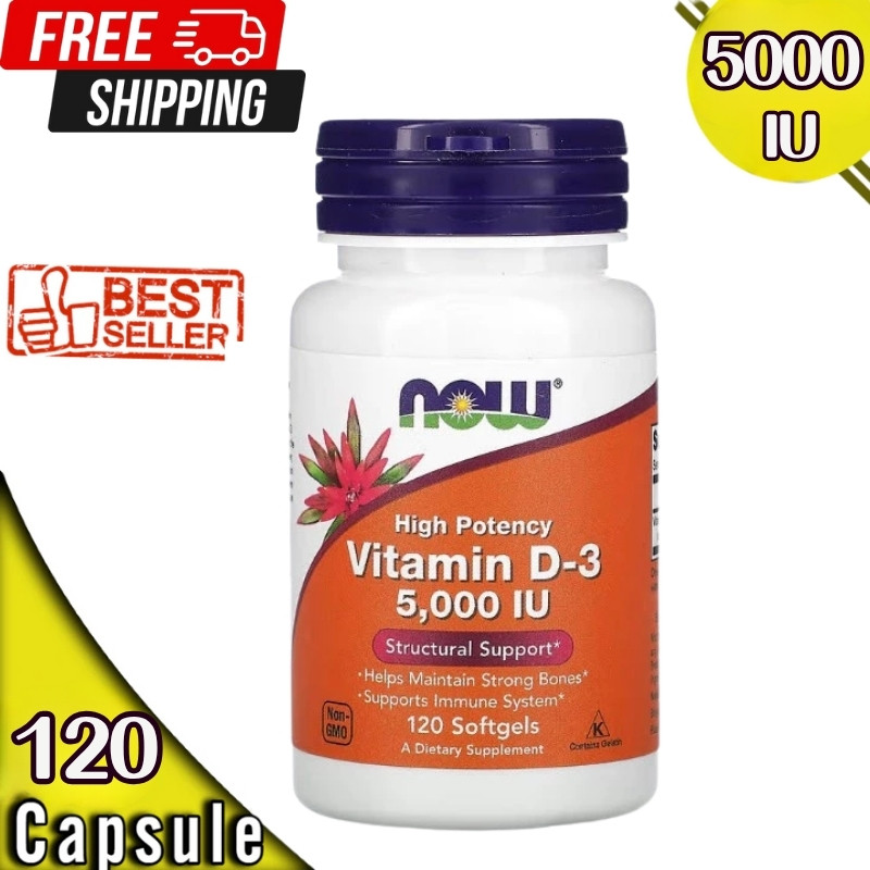 NOW Supplements, Vitamin D-3 5,000 IU AUTHENTIC | Shopee Philippines