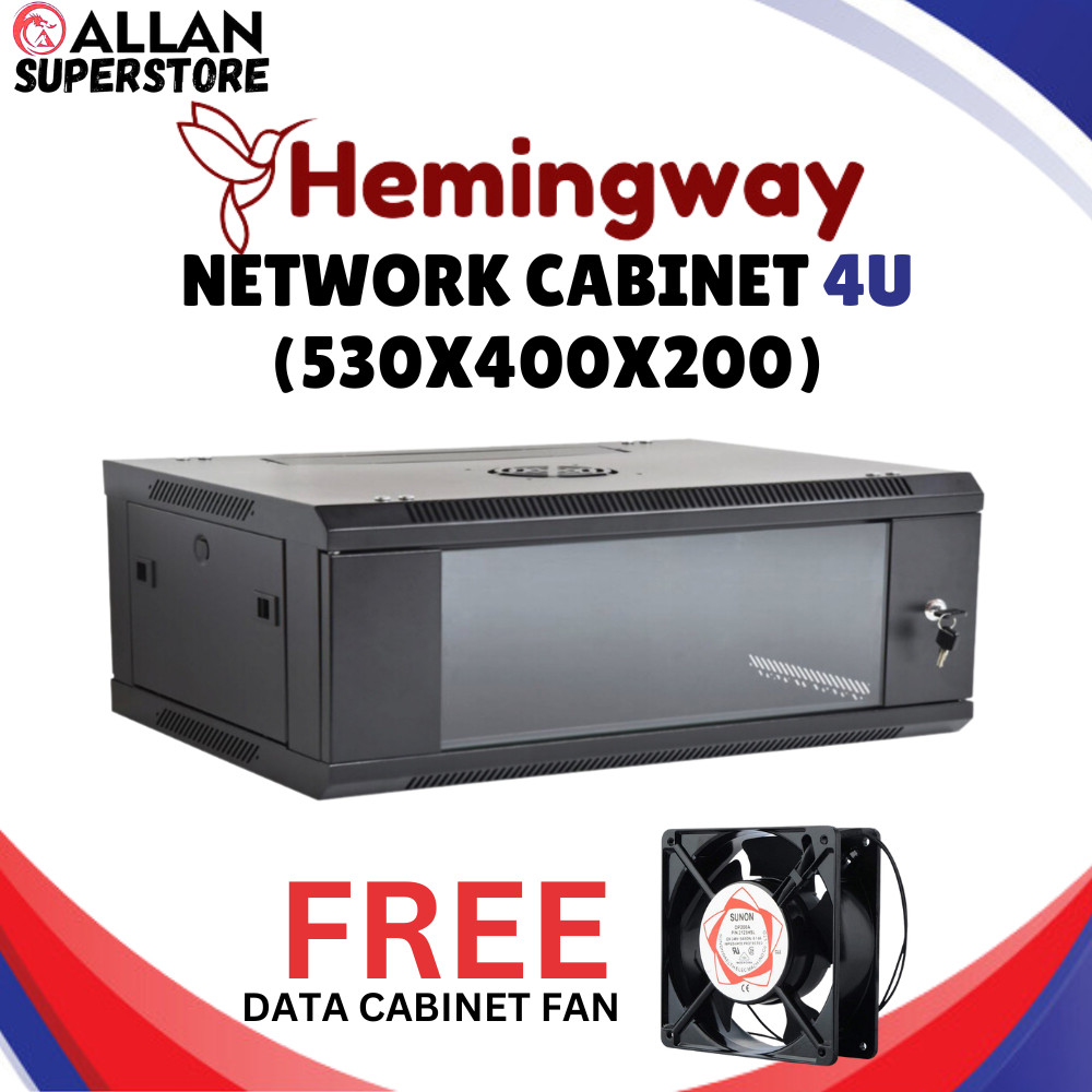 Hemingway Network Cabinet 4U | 6U | 9U |12U Data Cabinet | CCTV Cabinet | Wallmounted | Floor ...