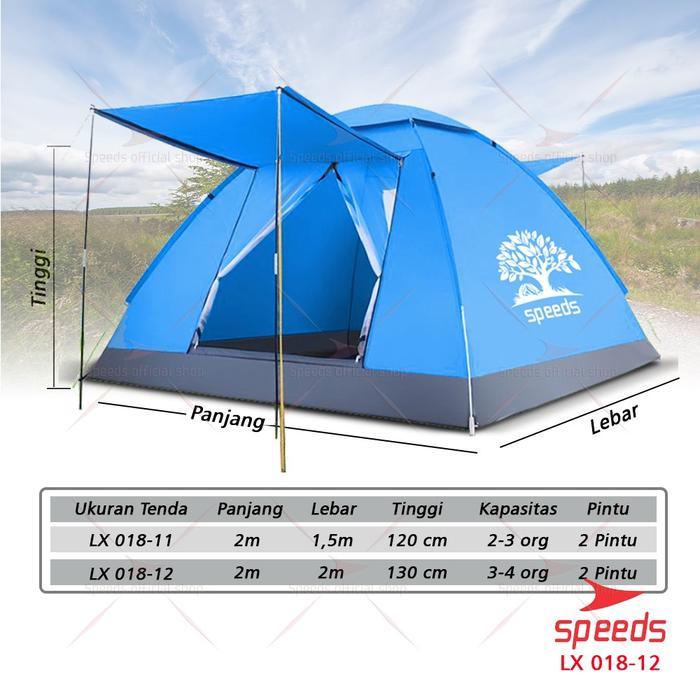 TENDA SPEEDS Portable Camping Tent Waterproof Faly Picnic Mountain ...