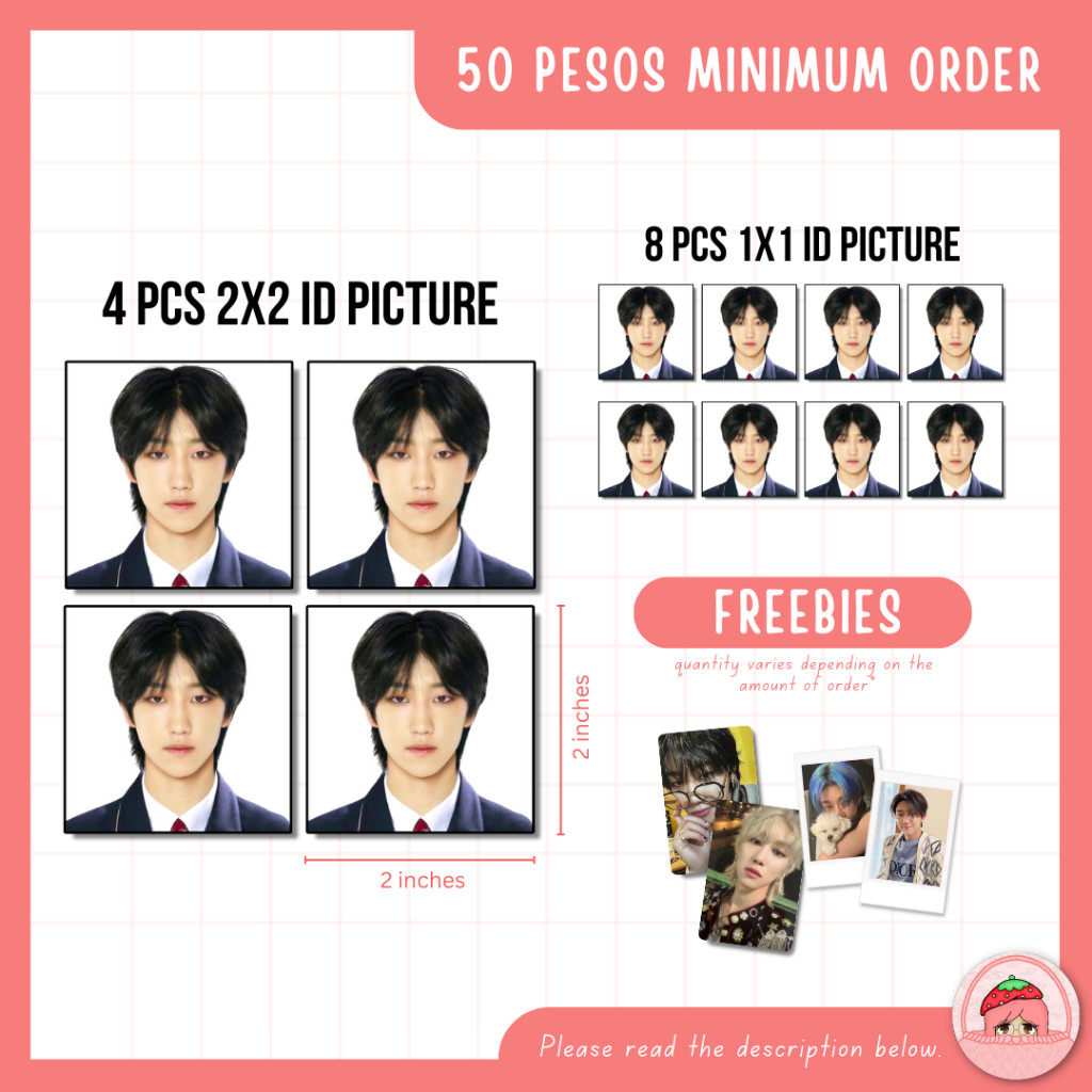 THE8 MINGHAO 1X1 2X2 ID PHOTO PC PHOTOCARD UNOFFICIAL FANMADE PRINT ...