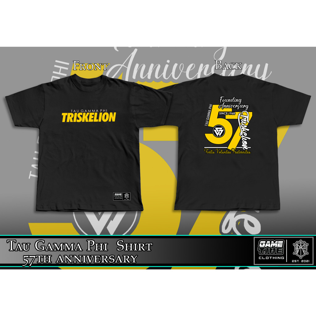 Gametime Apparel TAU GAMMA PHI GRAND FRATERNITY 57TH DTF Print Limited ...