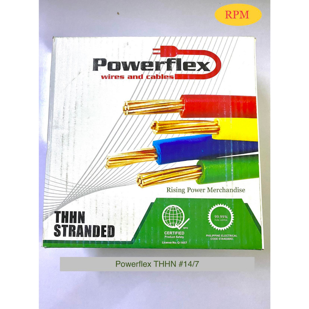Powerflex THHN Stranded Wire # 14/7 ( 2.0mm2 ) ( 150mts ) | Shopee ...