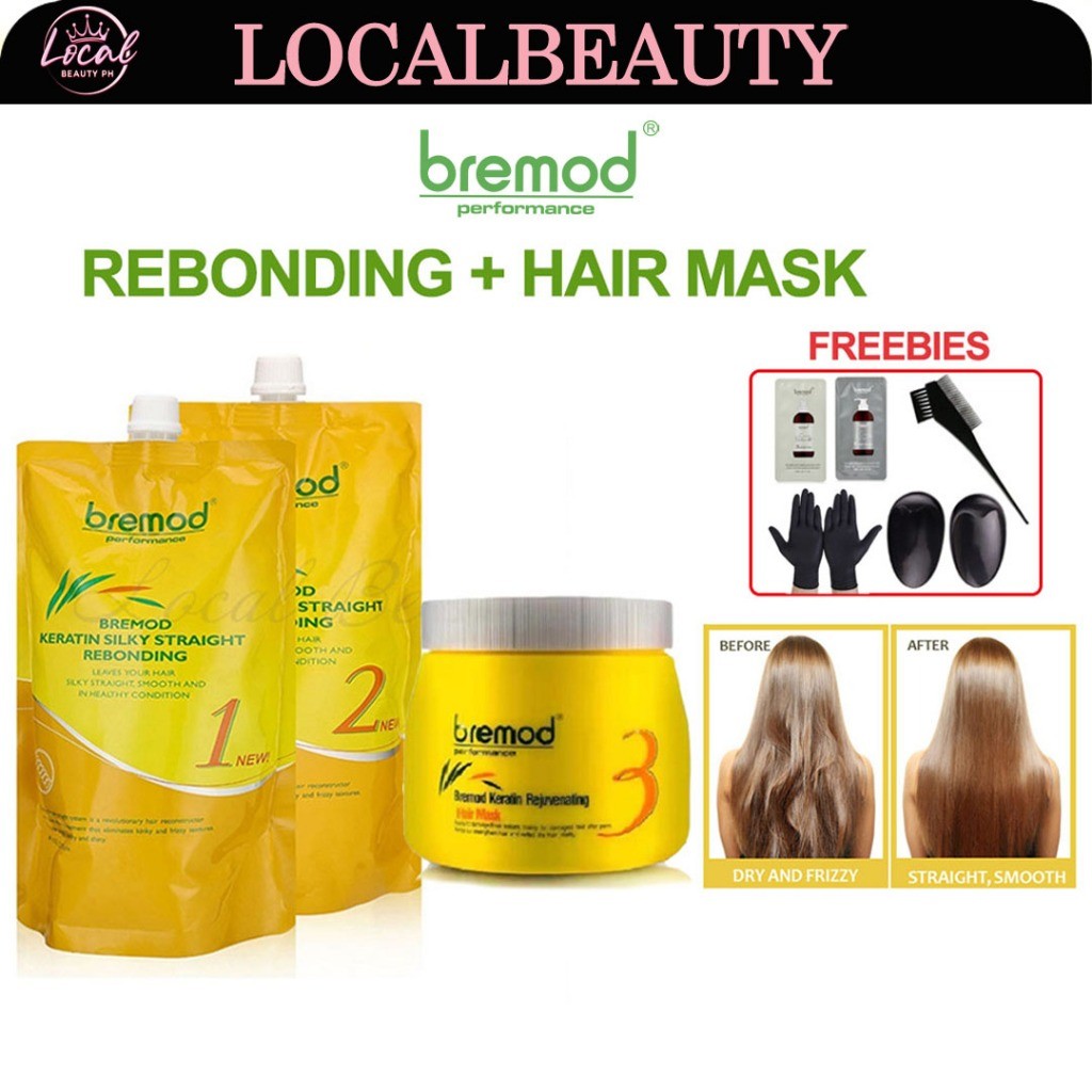 Bremod Rebonding Set Silky Hair Straightening with Hair Mask Treatment ...