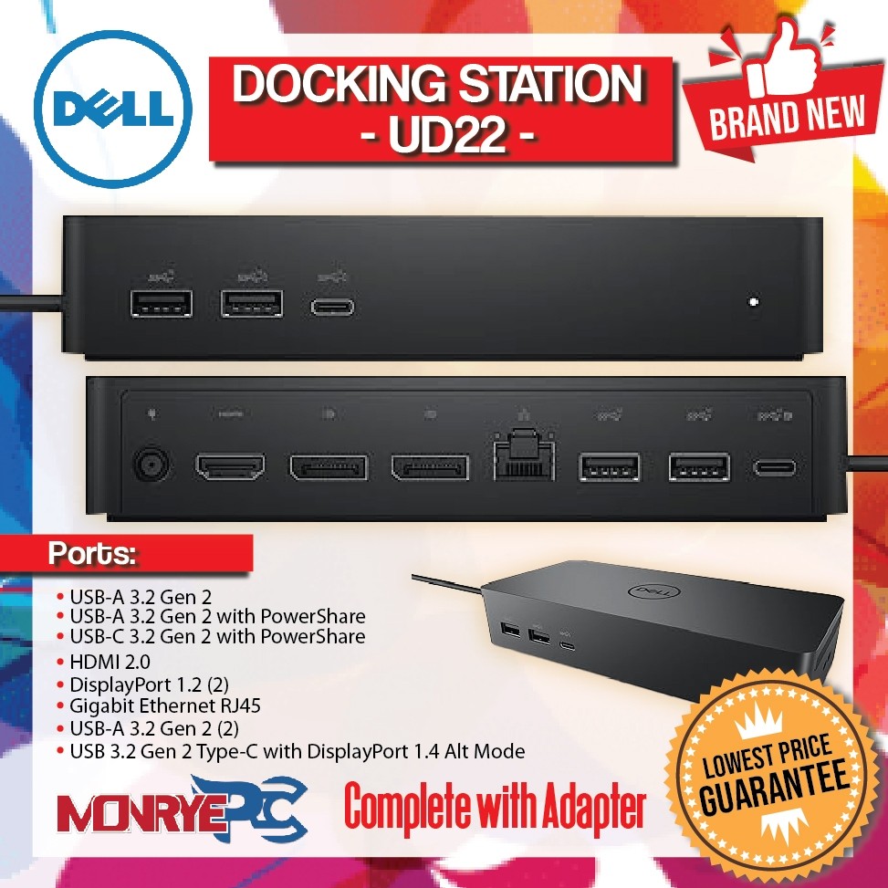 Dell USB Type-C Docking Station - HDMI & Display port, Adapter Included ...