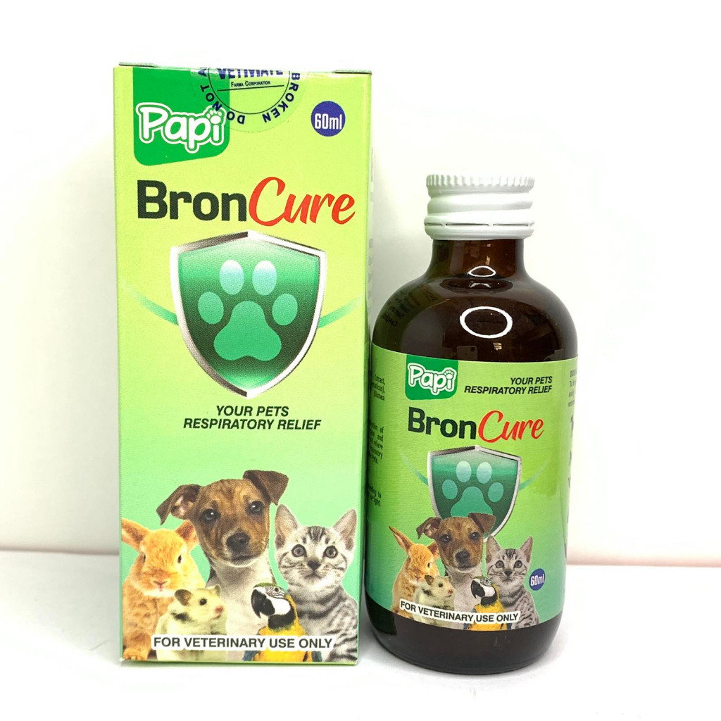 60ml Papi Broncure for Dog Cat Dogs Cats Respiratory Infection Cough ...