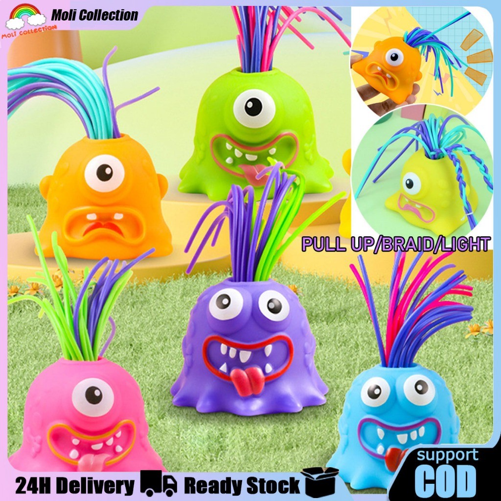 Funny Hair-Pulling Screaming Monsters Toy Hair Pulling Fidget Toys Kid ...