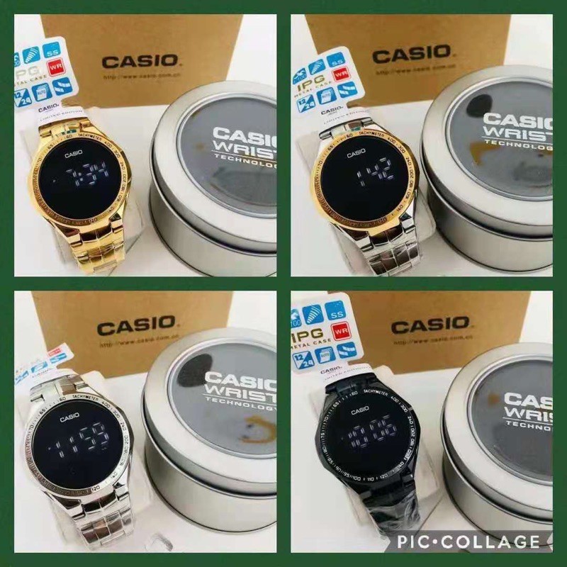 Casio touch watch Men's watch large size complete package fashion ...