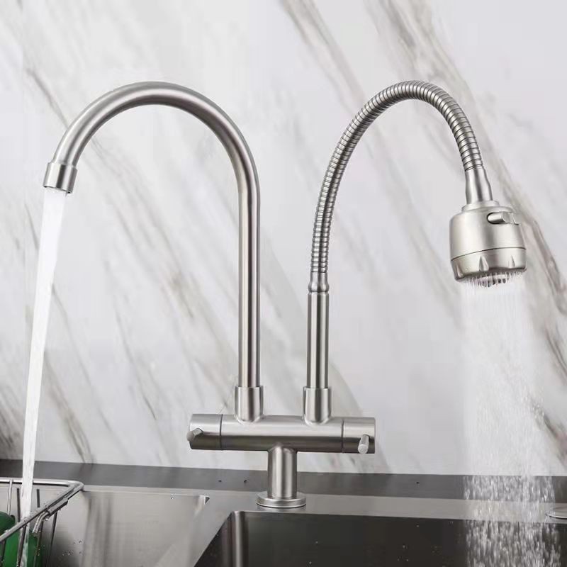 Best Double Tube Stainless Steel 304 Double Tube Kitchen Faucet, COD ...