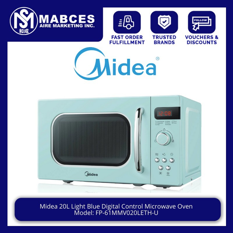 Midea 20L Light Blue Digital Control Microwave Oven FP-61MMV020LETH-U ...