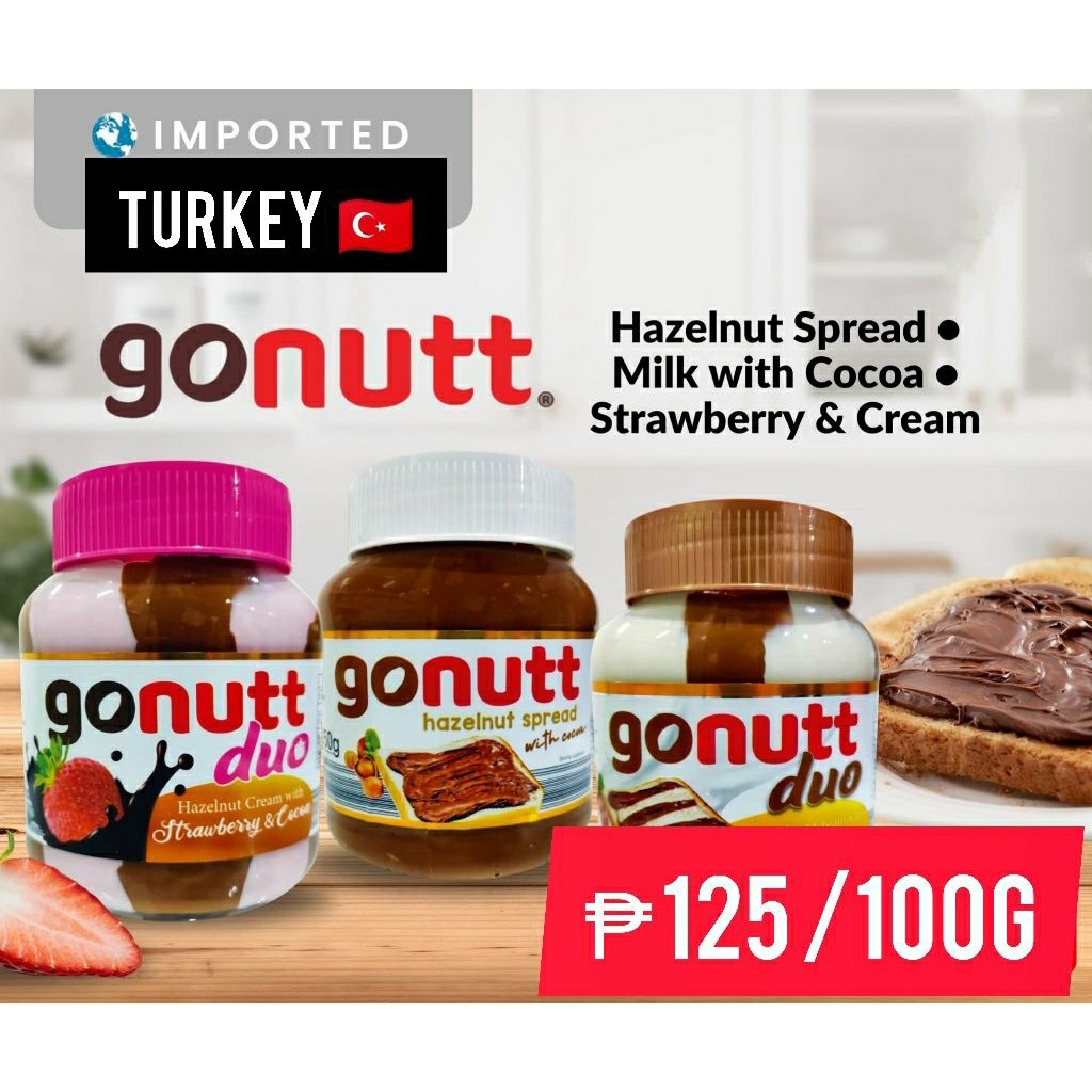 GOnutt Hazelnut Spread 350G(Chocolate Spread) IMPORTED TURKEY | Shopee ...