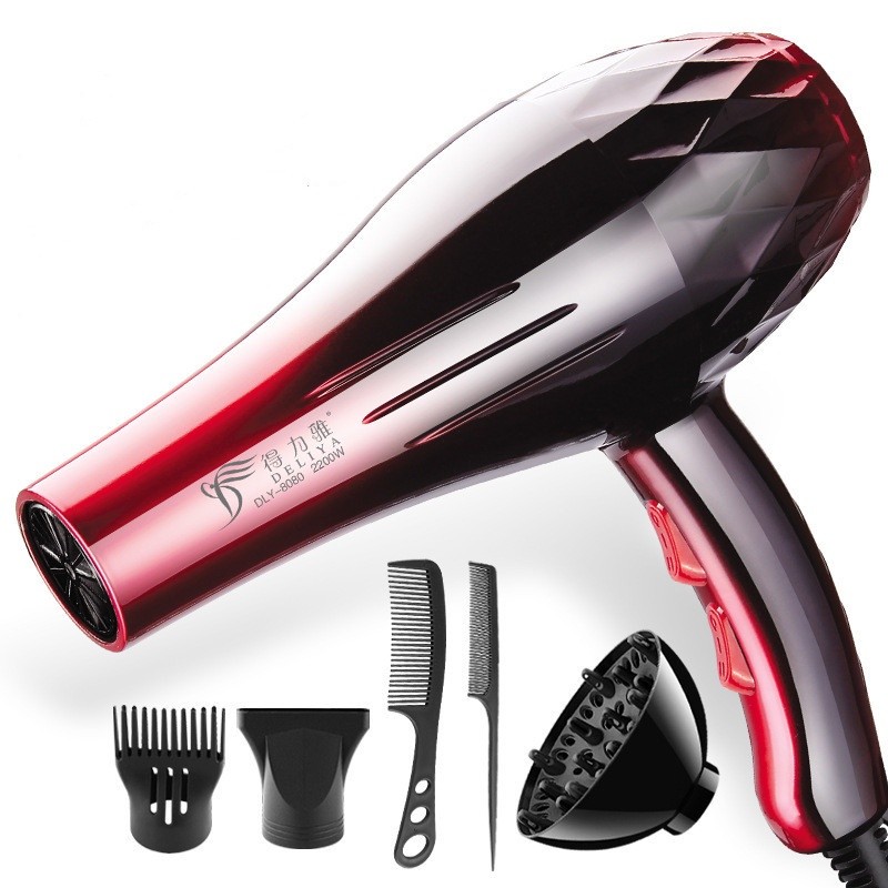 2200W Hair Dryer Blower Comes with Diffuser Six Hair Dryer Accessories ...