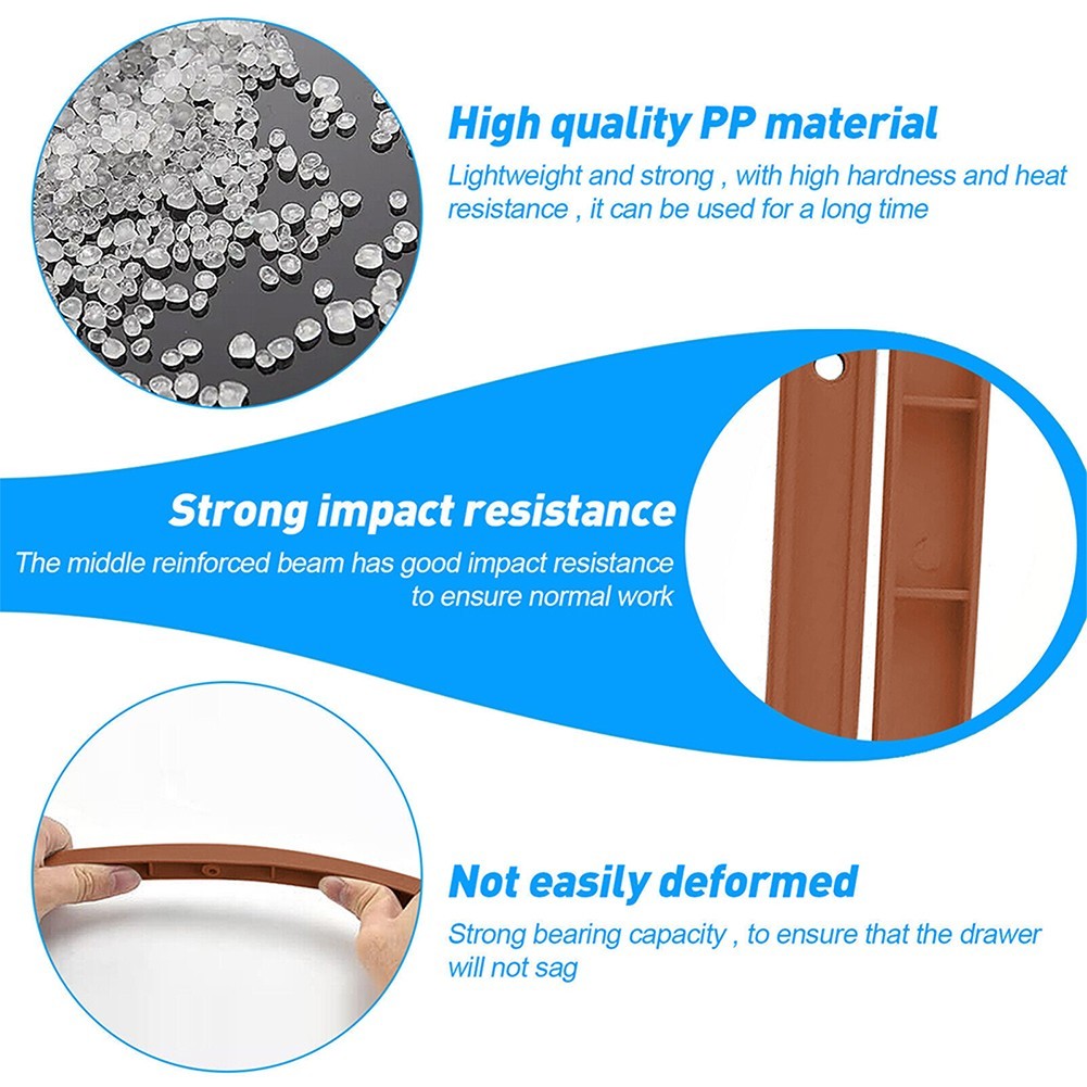 DOLLDOLL ️20Pcs Draw Rail Plastic Drawer Slides 180/235/298mm Draw ...