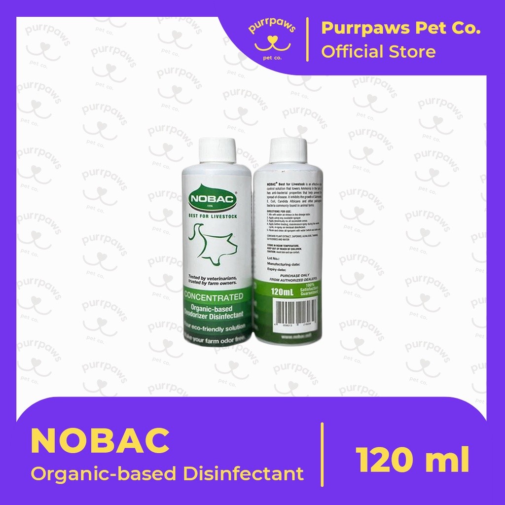 NOBAC Organic-Based Deodorizer and Disinfectant (120 ml) | Shopee ...