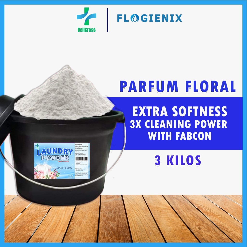 FLOGIENIX POWDER DETERGENT FABCON PARFUM FLORAL SCENT - 3KG | Shopee ...