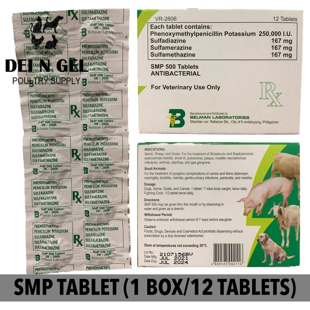 SMP 500 FOR DOG, CAT AND PIGS (1 BOX/12 TABLETS) | Shopee Philippines