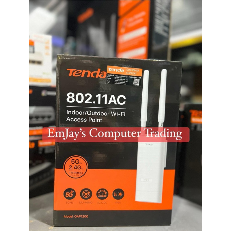 Tenda OAP1200 AC1200 Outdoor Gigabit Wi-Fi Access Point (OAP1200) - POE ...