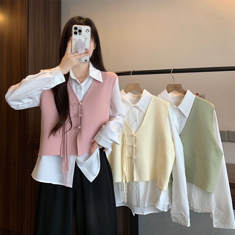 New Chinese Style Fashion Versatile Top Niche Knitwear Design Sense ...