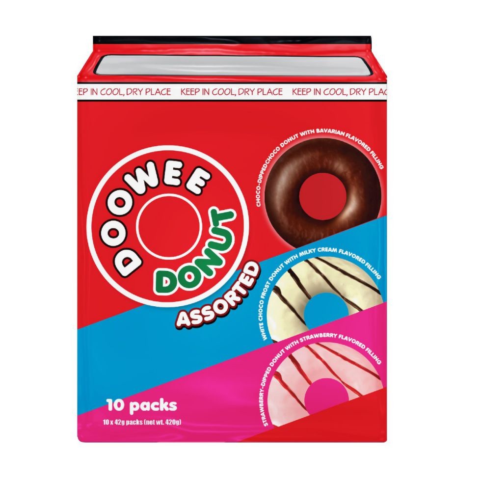 Doowee Donut Assorted 42gx10pcs | Shopee Philippines
