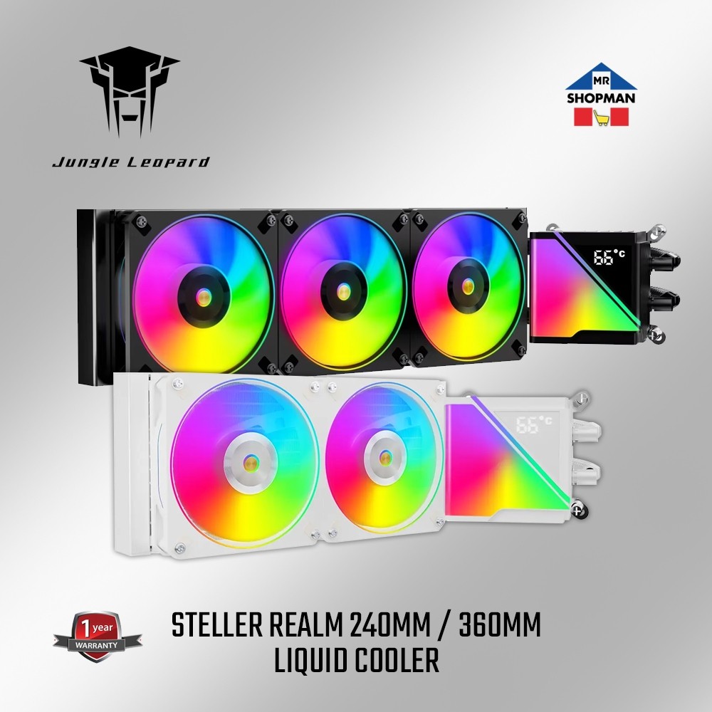 Jungle Leopard Stellar Realm Digital 240mm / 360mm Liquid Cooler AIO ...