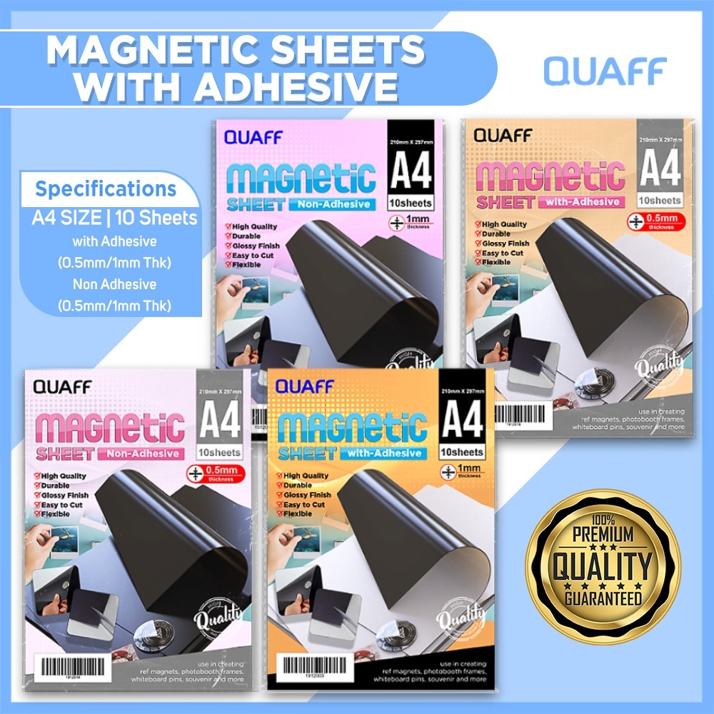 Quaff Magnetic Sheets Cuttable Ref Magnet W/out Adhesive and W ...