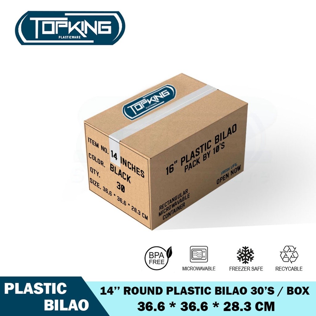Top King 1box 14 Inches Reusable Bilao High Quality Plastic 30Pcs/Box ...