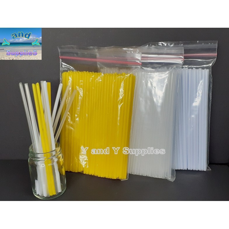 Mini Pack Straw, Lollipop Straw, 100 Pieces, Plastic Disposable, can be ...