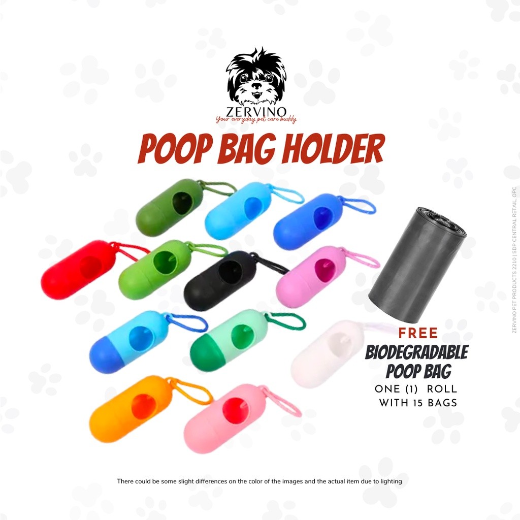 Pet Poop Bag Holder with FREE Starter Biodegradable Poop Bag | Shopee ...