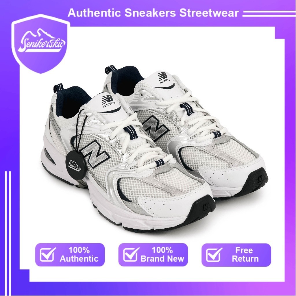 New Balance 530 White Silver Navy Indigo | Shopee Philippines