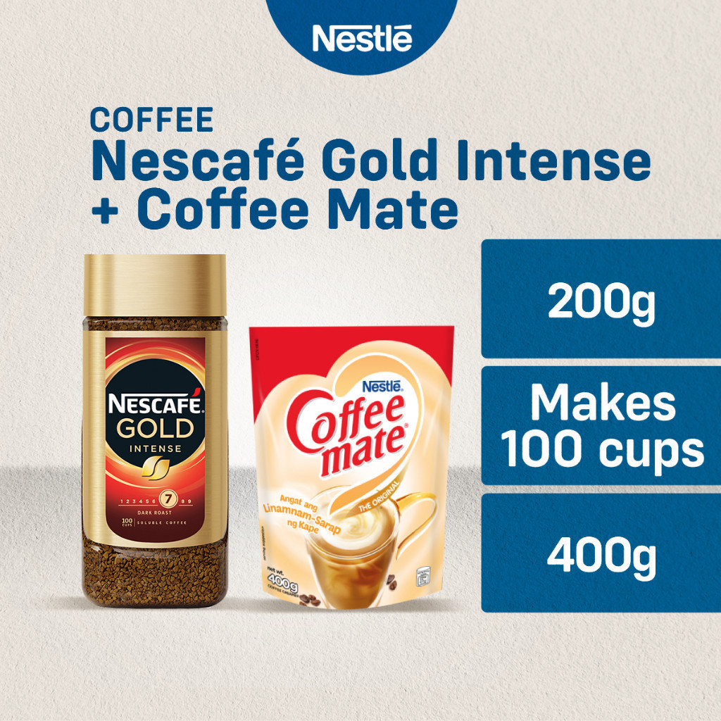 Nescafe Gold Intense Coffee 200g + Coffee Mate Coffee Creamer 400g ...