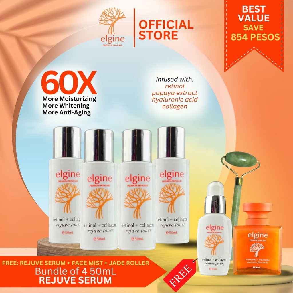 Elgine Retinol + Collagen Rejuve Toner BUY 4 GET 1 FREE SERUM, FACE ...