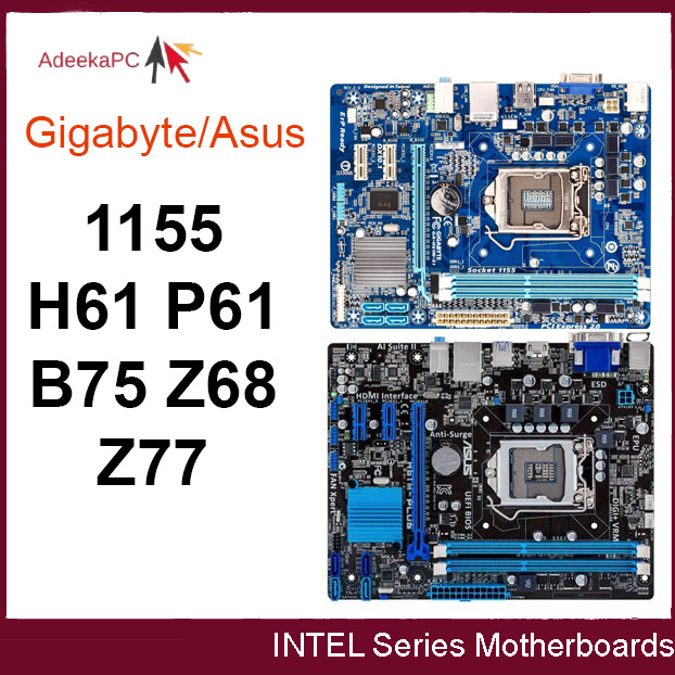 Used Gigabyte ASUS LGA1155-pin H61 P61 B75 Z68 Z77 desktop computer ...
