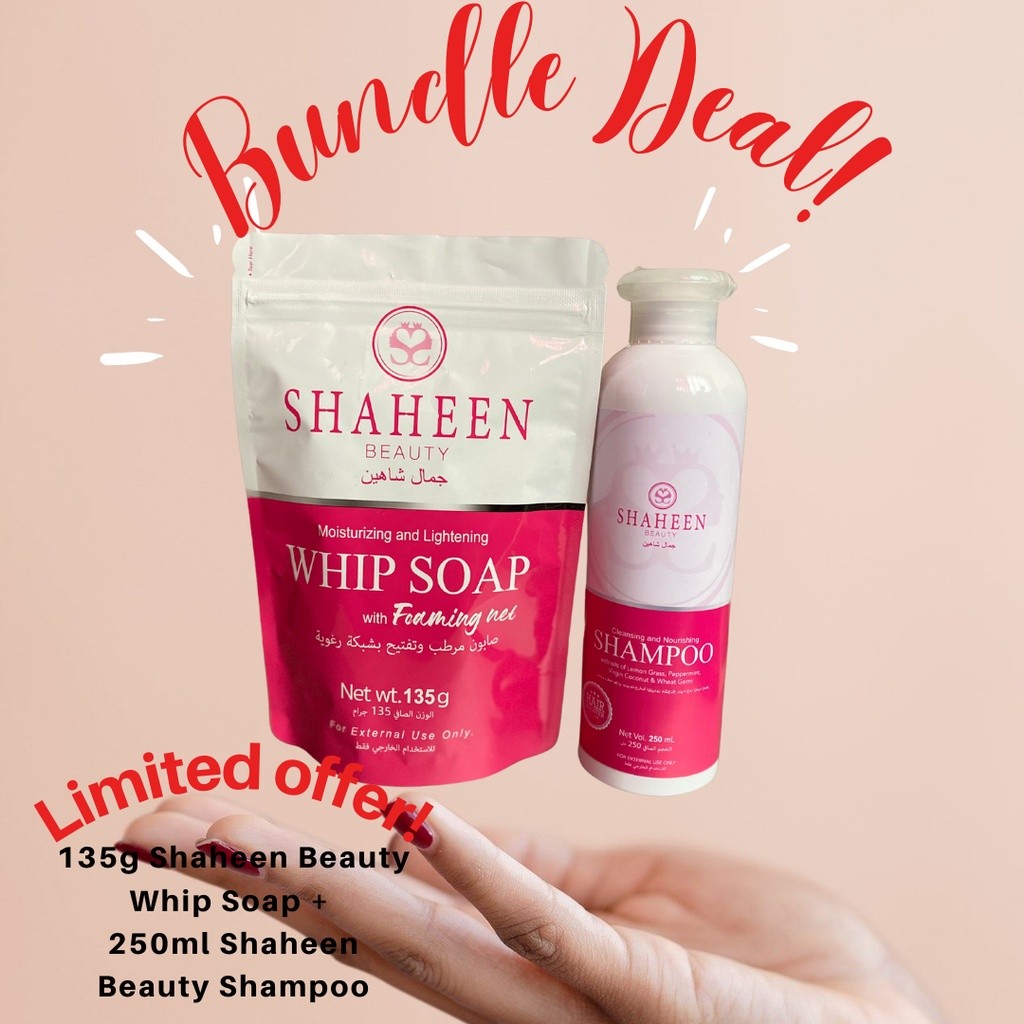 Shaheen Shampoo + Whip Soap for hair growth and whitening skin | Shopee ...