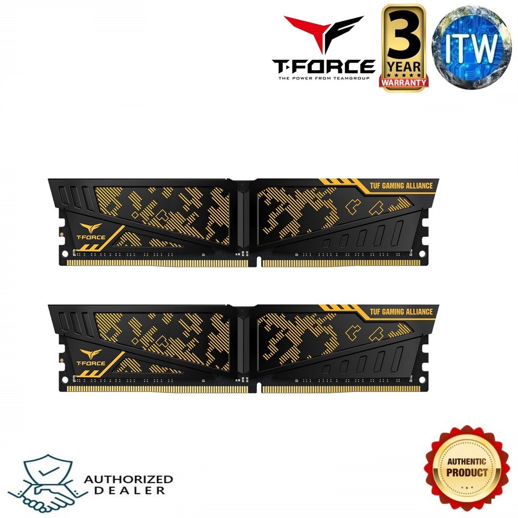 TEAMGROUP T-Force Vulcan Tuf Gaming Alliance DDR4 16GB (8GBx2) 3200MHz ...