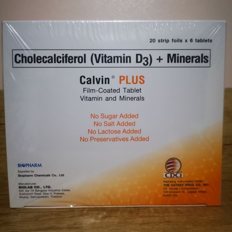 Calcium Calvin Plus with Vit D and Minerals Food Supplement sold per 30 ...