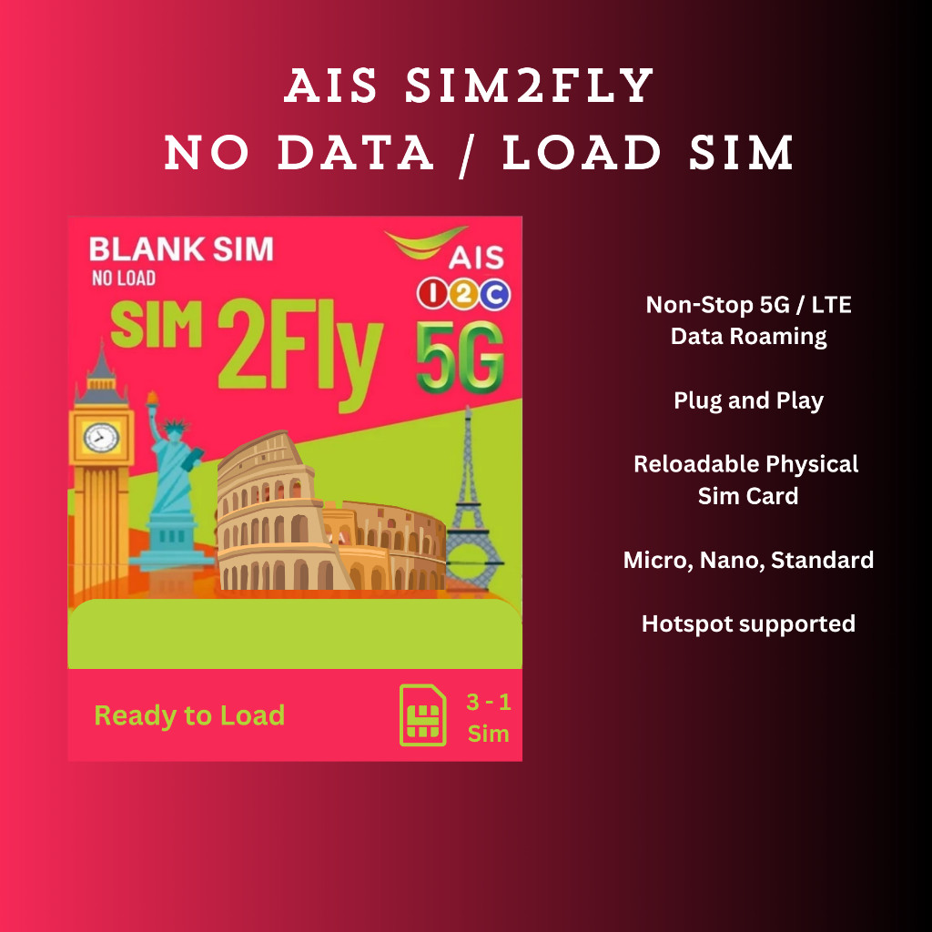 AIS Sim2fly No DATA Sim (5G/LTE) data for Seafarer and Travelers ...