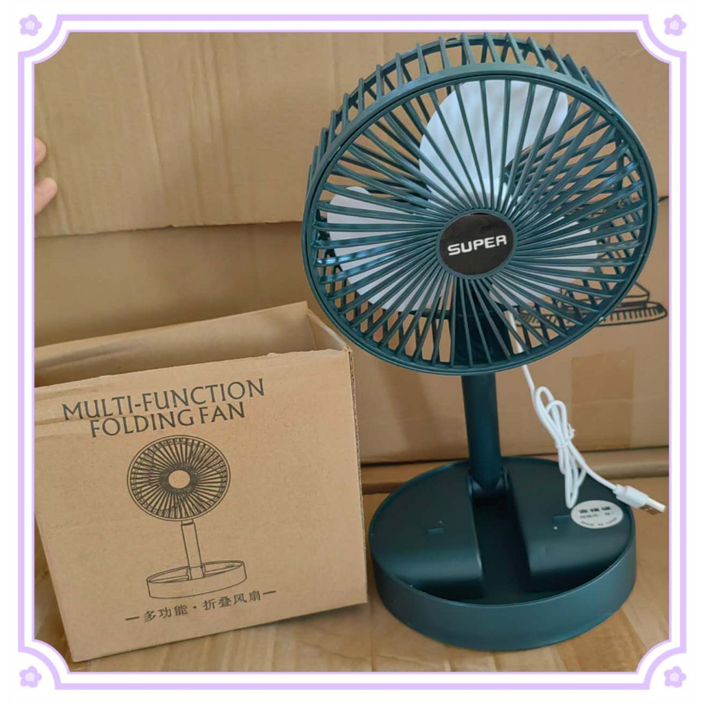 Desk Electric Charging Fan Small Folding Fan | Shopee Philippines
