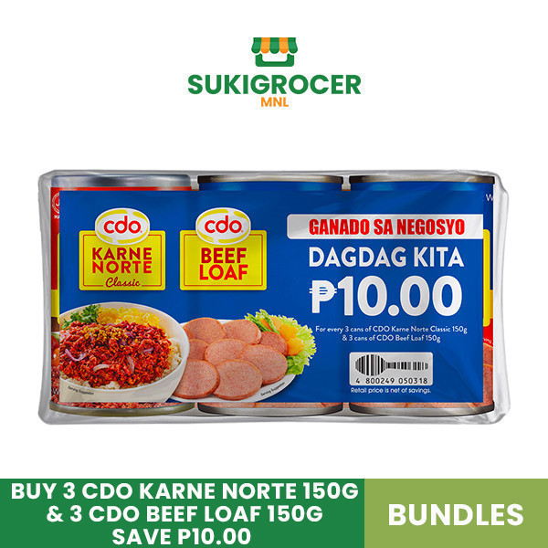 Buy 3 CDO Karne Norte 150G & 3 CDO Beef Loaf 150G Save P10.00 Bundles ...