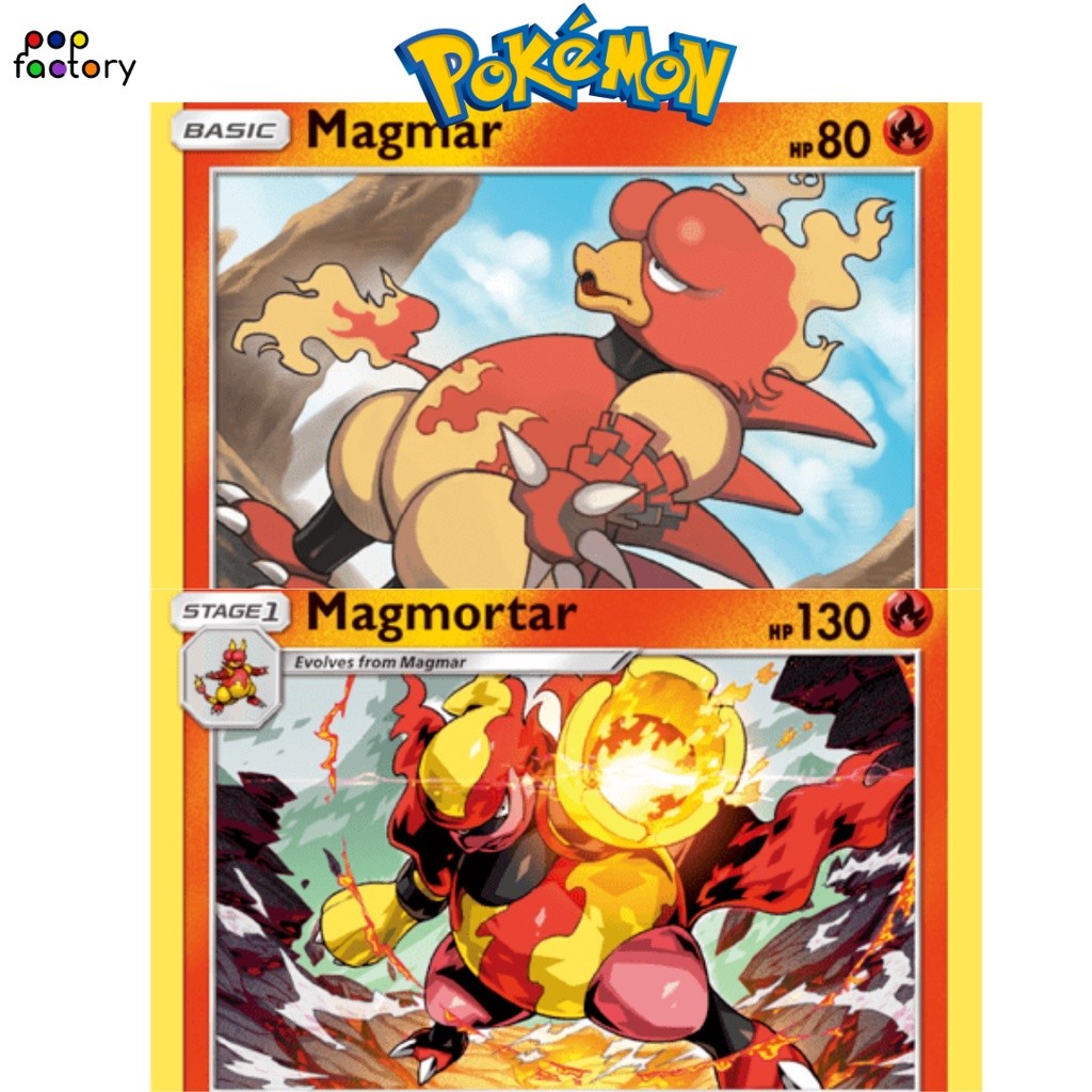 Magby , Magmar & Magmortar Pokemon Cards TCG (1st Gen Pokemon) | Shopee ...