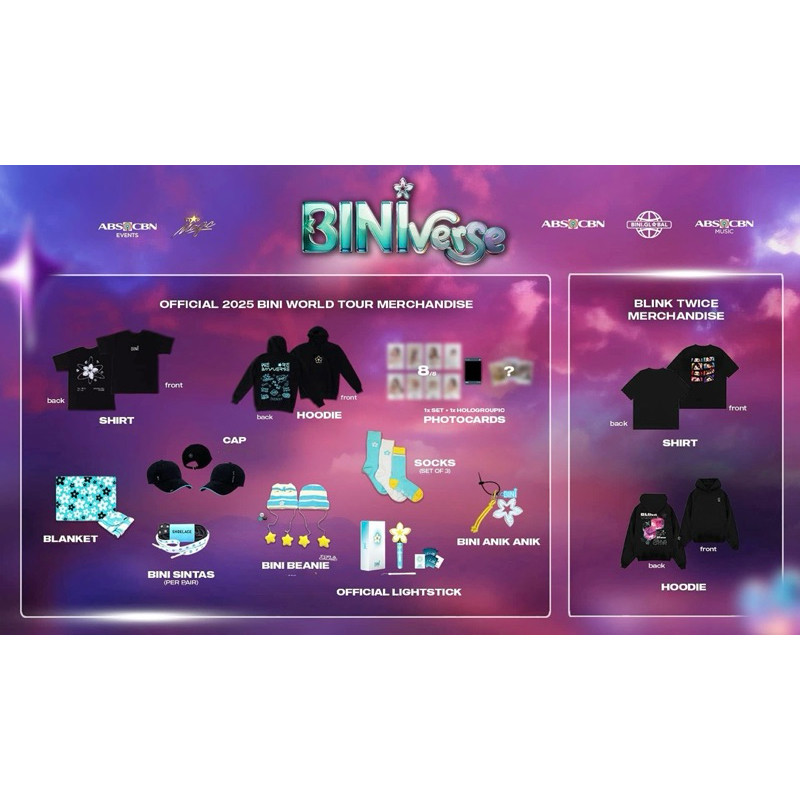BINI BINIverse World Tour 2025 OFFICIAL Merch [ONHAND] | Shopee Philippines