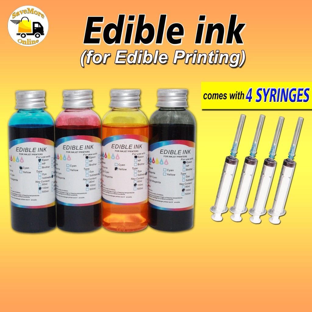 Edible ink for inkjet Printers 100 ml | Shopee Philippines